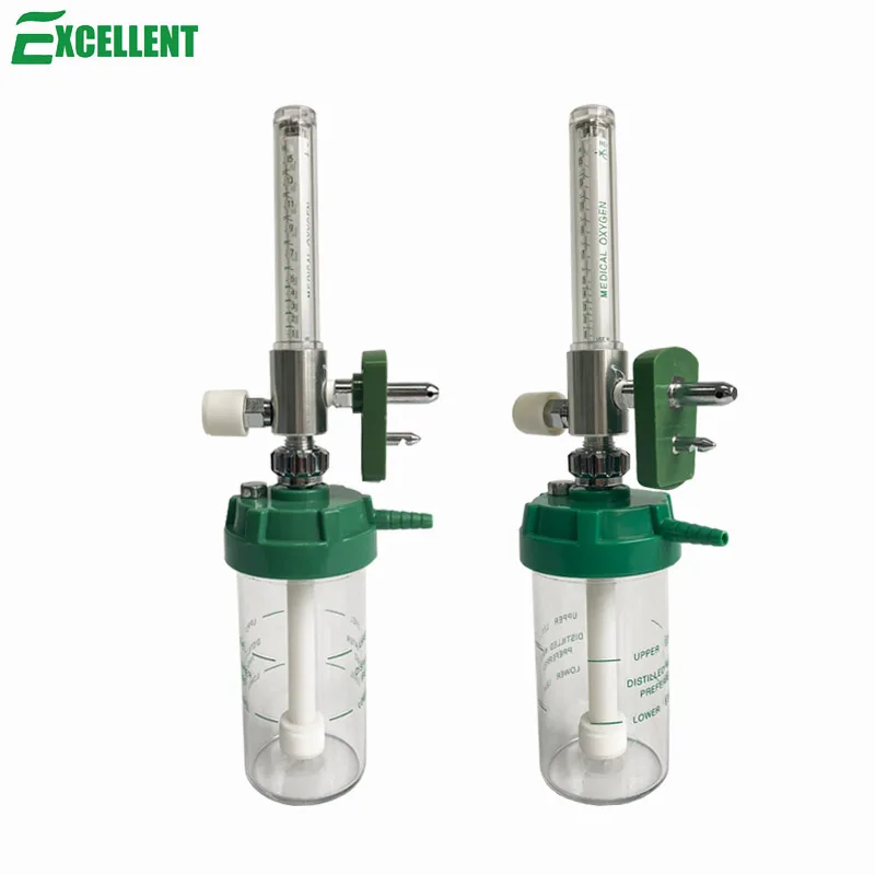 Brass Medical Oxygen Flow Meter - 1-15 LPM for Hospitals