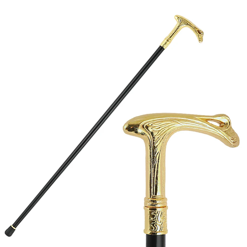 Shooting Props Golden Angle Head Handle Cane Self Defense Stick Walking ...