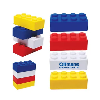 Custom Eco Friendly Colorful Squeeze Squishy Building Block Stress Ball ...