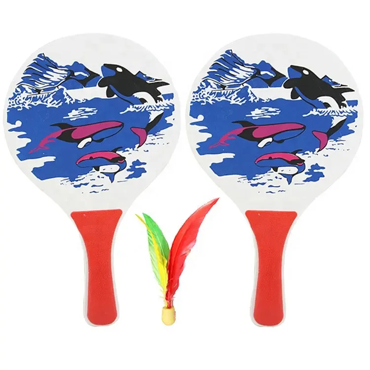 Wood Beach Rackets Set With Plastic Handle Racket Sports - Buy Beach ...
