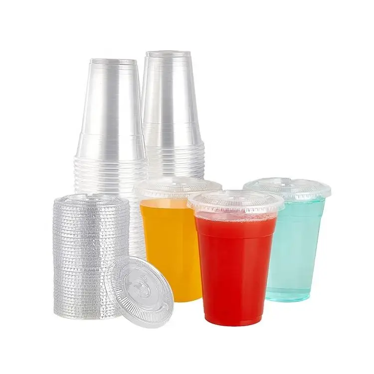 Custom Clear Pet Plastic Disposable Cup 10oz 12oz 16oz 20oz 24oz 32oz ...