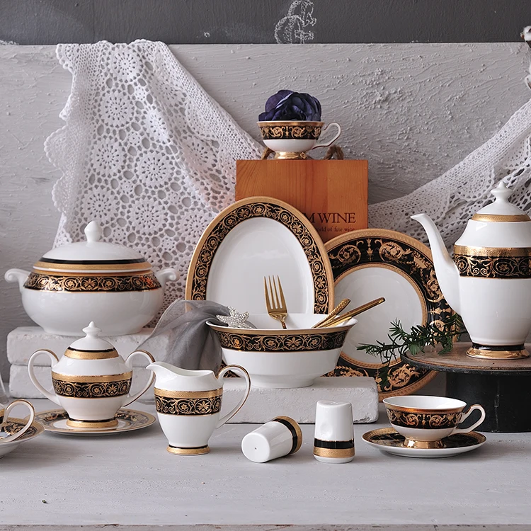 110pcs Hotel Dinnerware Gift Set Royal Albert Dinner Set Porcelain ...