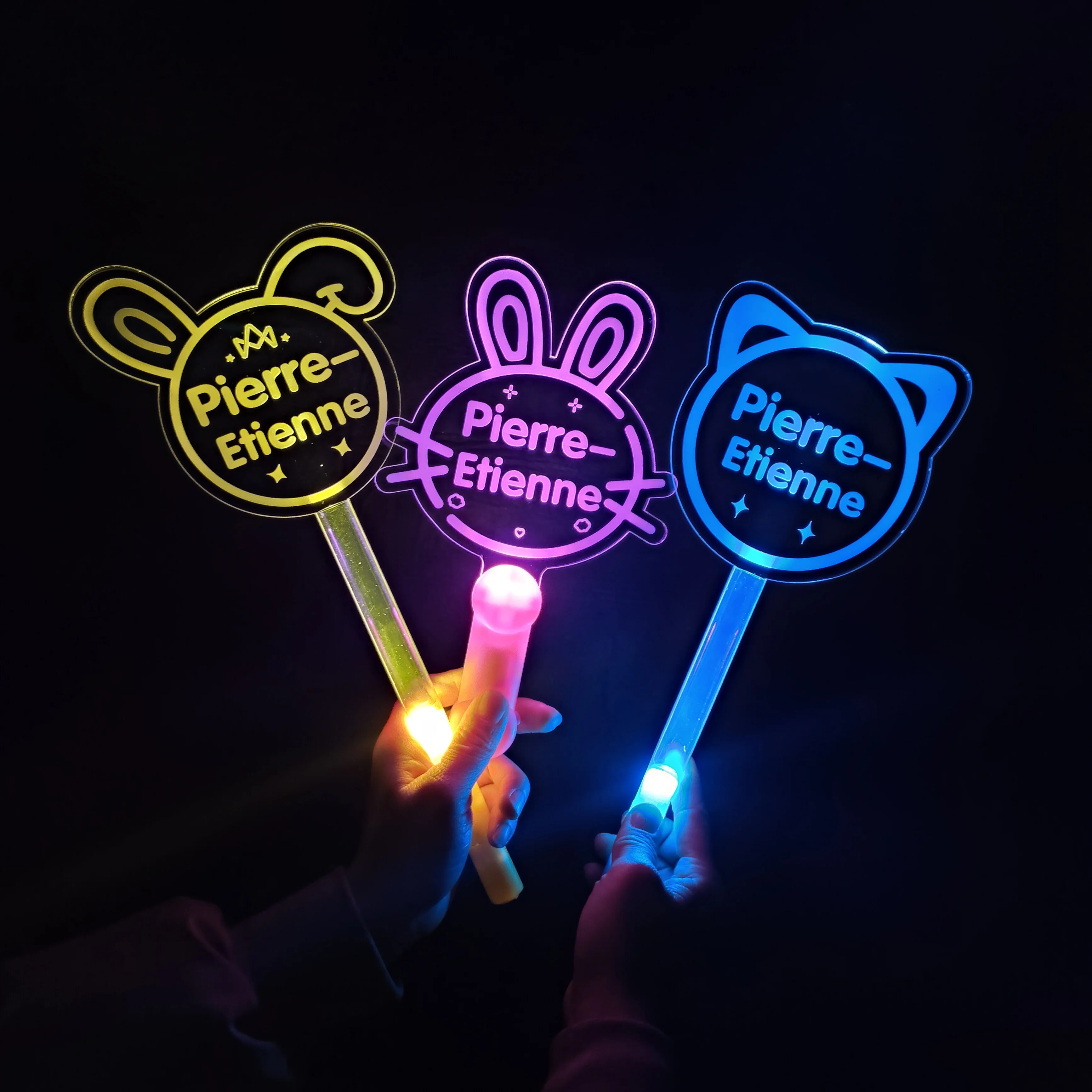 Professional Manufacturing Acrylic Light Stick Glow Stick Custom Shape ...