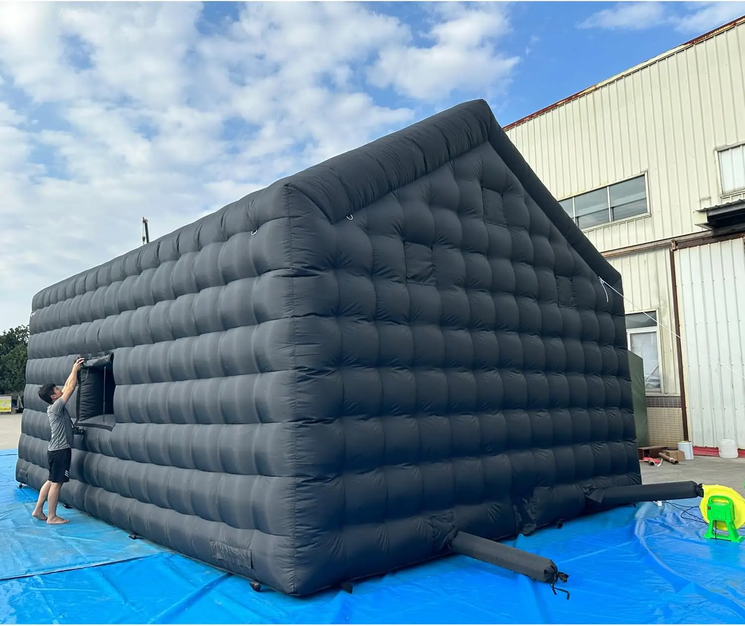 Giant Custom Portable Black Inflatable Nightclub Cube Party Bar Tent ...