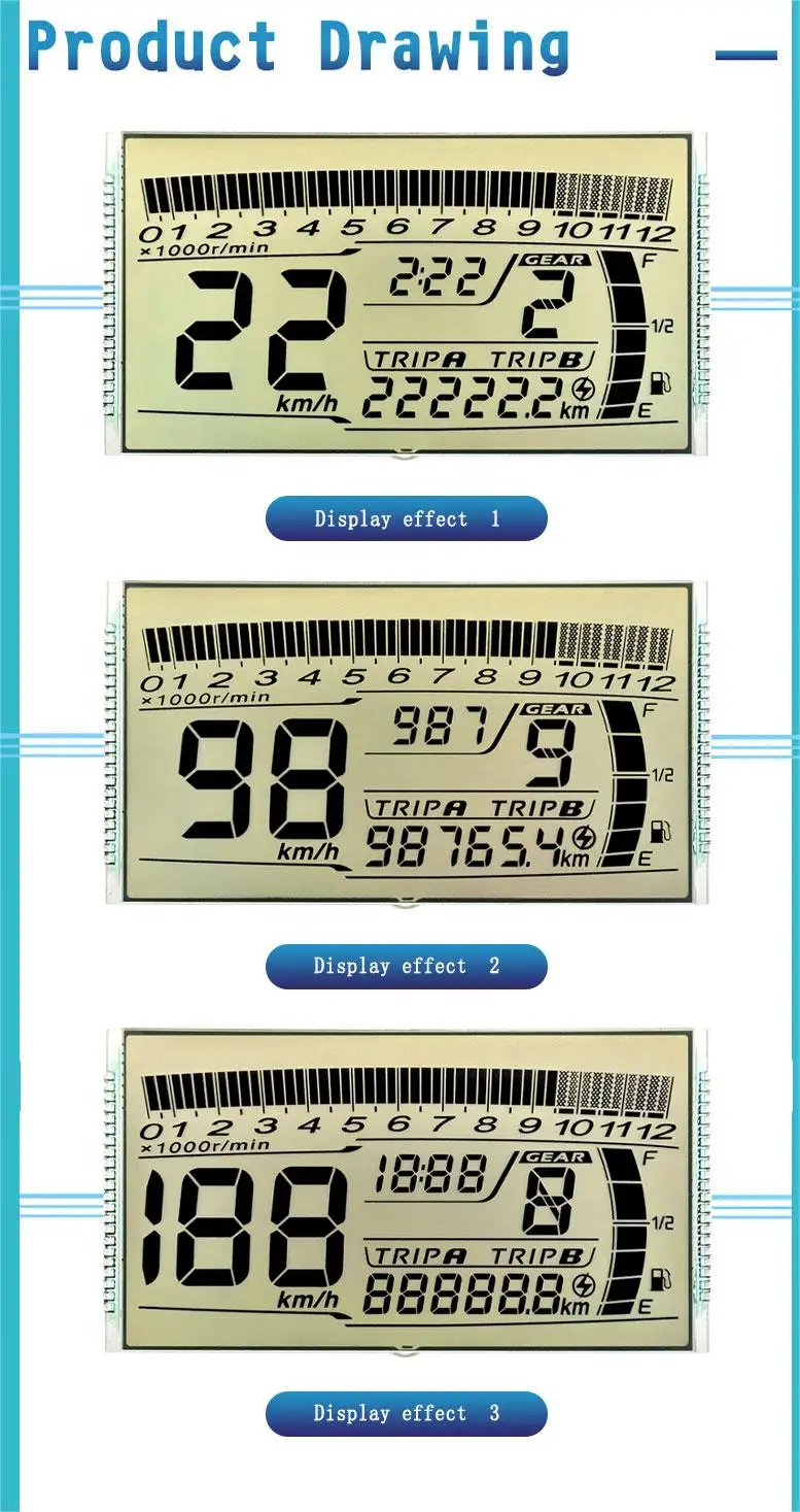 High Cost Performance SJXDGW013 HTN Positive LCD Display