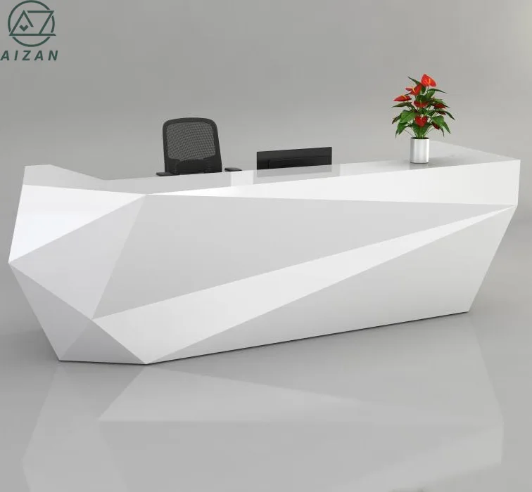 Factory Produce Modern White Office Front Desk Table Salon Spa Office ...