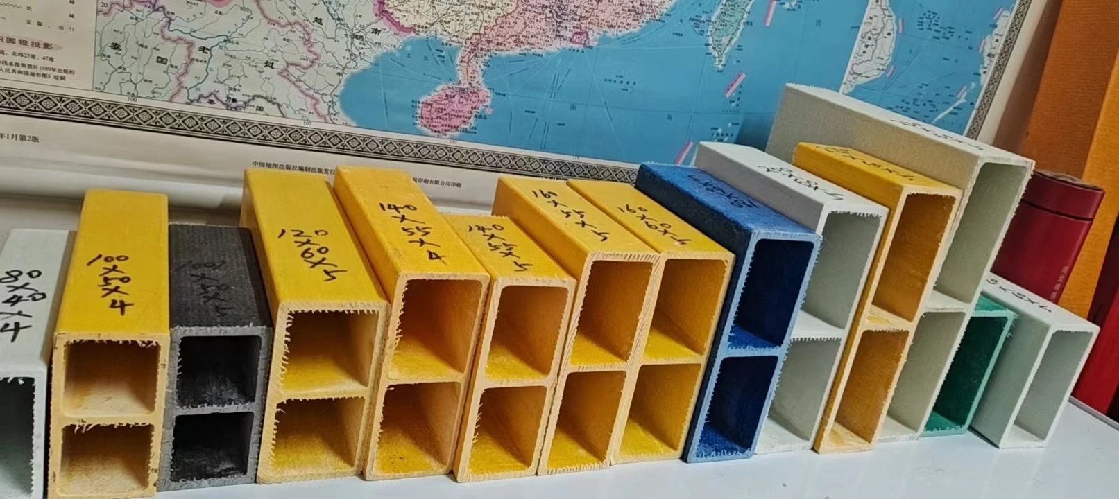 Frp Pultrusion Profiles FRP Rectangular Tube Fiberglass Beams Purlin ...