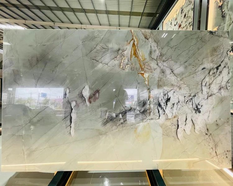 Backlit Green Quartzite Cristallo Tiffany Quartzite Slab For Countertop ...