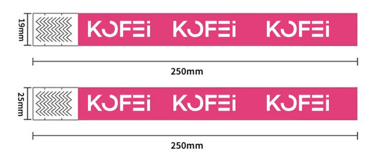 Kofei Promotional Printed Logo Printable Swimming Pool Tyvek Wrist Band ...