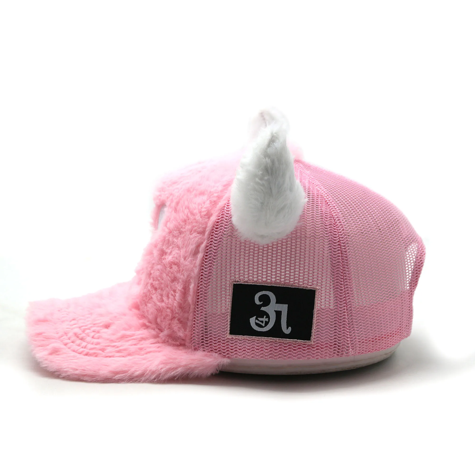 Cute Person Customized Devil Trucker Hat Fuzzy Velvet Trucker Hat Caps ...