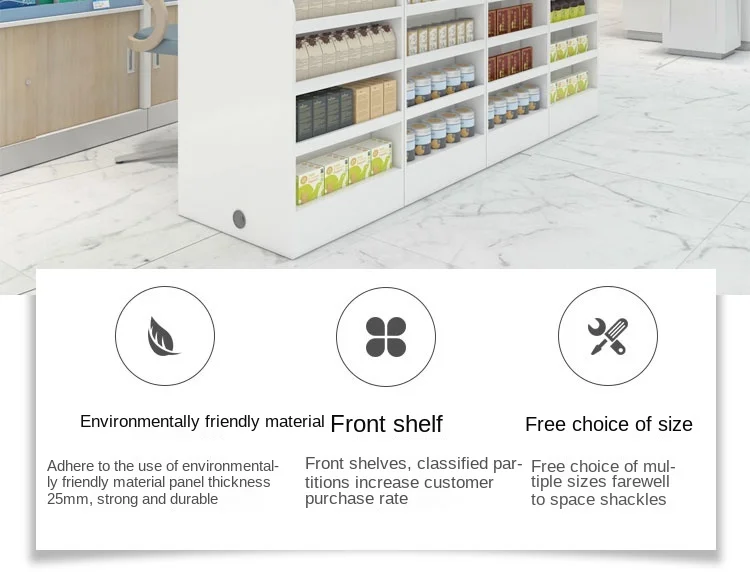 Ysshelves Wood Convenience Store Cash Table Cabinet