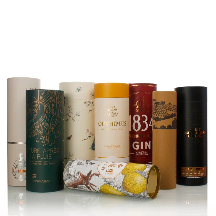 LIQUORPAC Recyclable Packing Carton Cylindrical Shape Design Cardboard ...