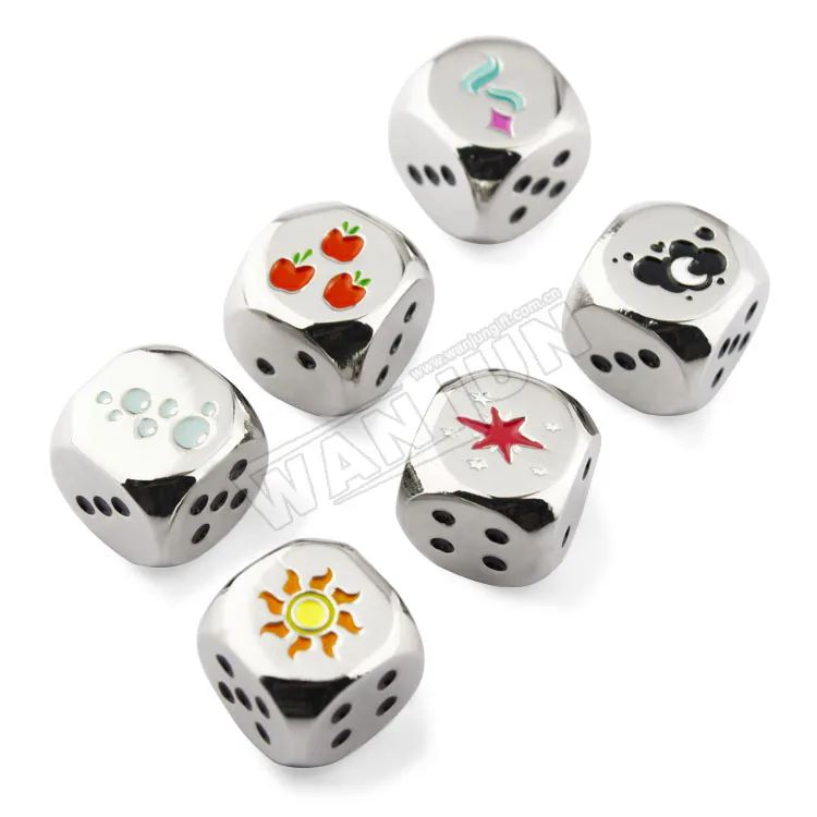 Custom Metal Precision Laser Engraved Dice - Eco-friendly