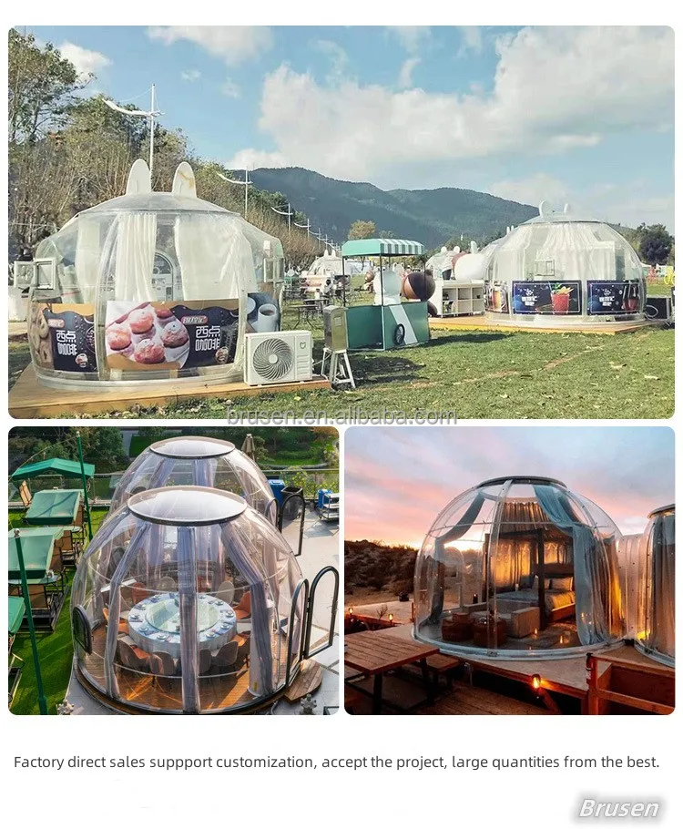 Clear Geodesic Hotel Clear Dome Tent Luxury Transparent Garden Camping ...