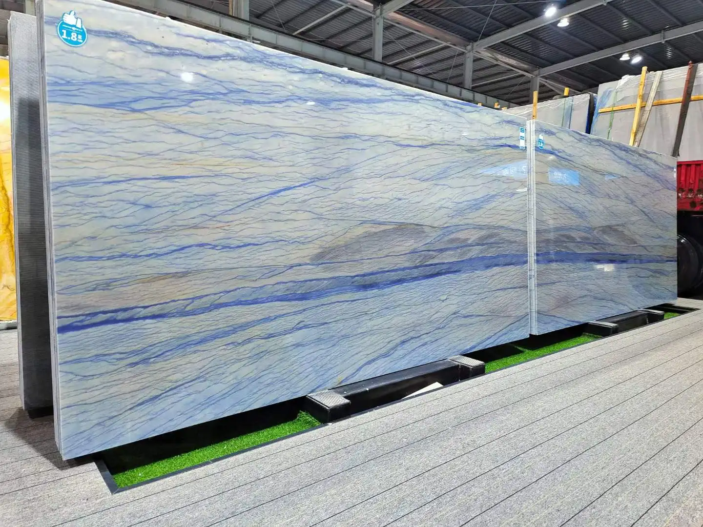 Blue Azul Macauba Quartzite Slab - Modern Wall Panel