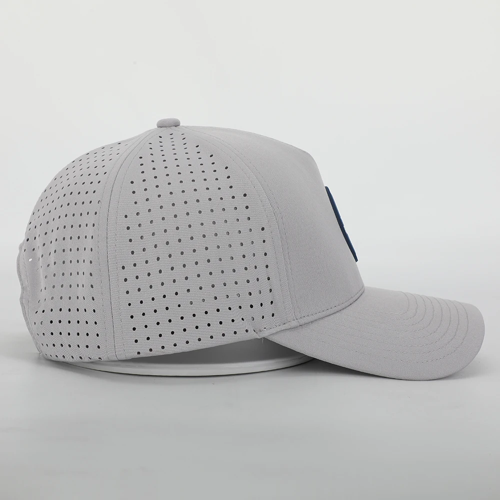 Custom Logo High Quality 5 Panel Laser Cut Hole Perforated Gorras ...