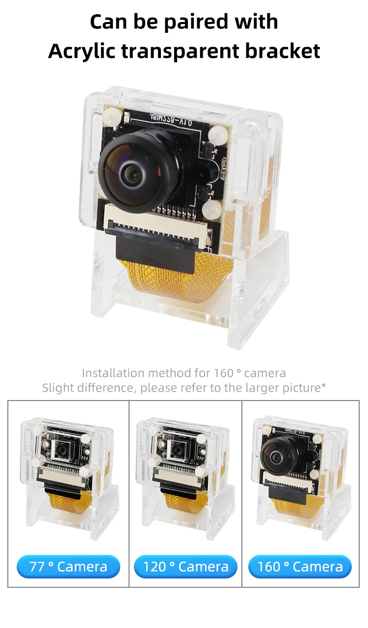 Raspberry Pi 5 Camera Module Imx219 8 Megapixel Sensor 3280x2464 Resolution Mipi Csi Interface 