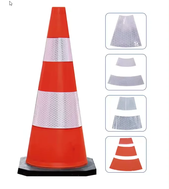 PVC Reflective Adhesive Sleeve Collars Sticker Tape Road Cone Message ...