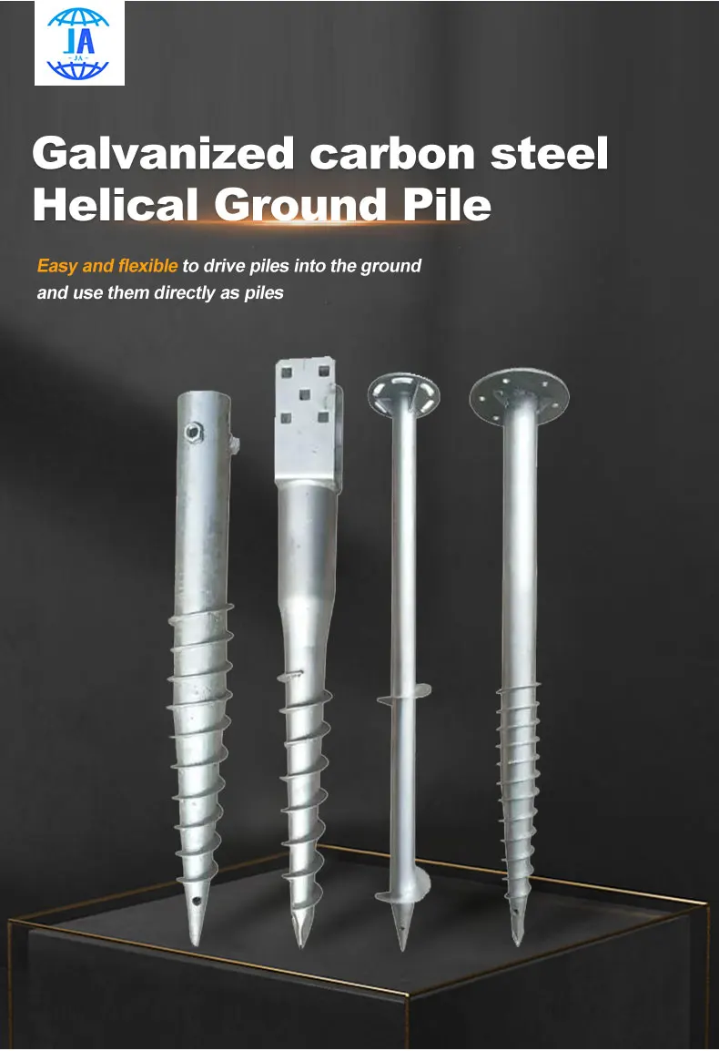 Galvanized Helical Screw Pile Customized 865mm Steel Ground Screw ...