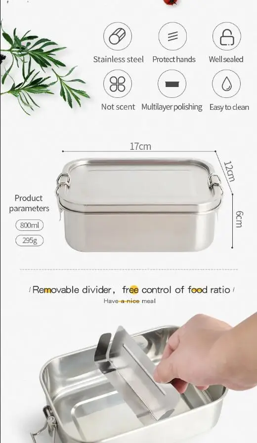 Stainless Steel Cylinder Camping Food Storage Container Stainless Steel ...