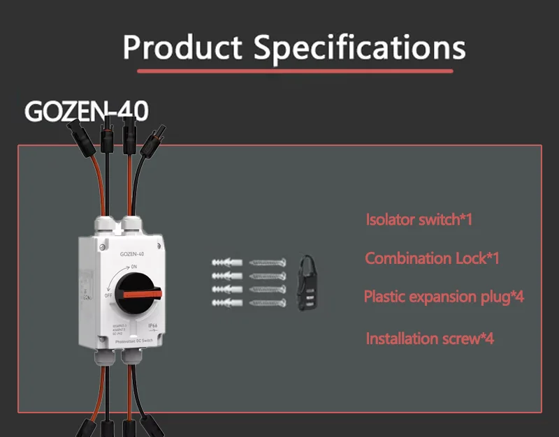 Disconnect Switch DC Isolator PV String Protection 1200V DC 1000DC ...