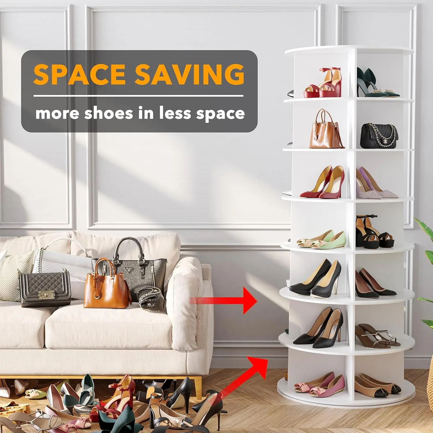 OEM Wooden Rotating Tower - Versatile Storage Solution