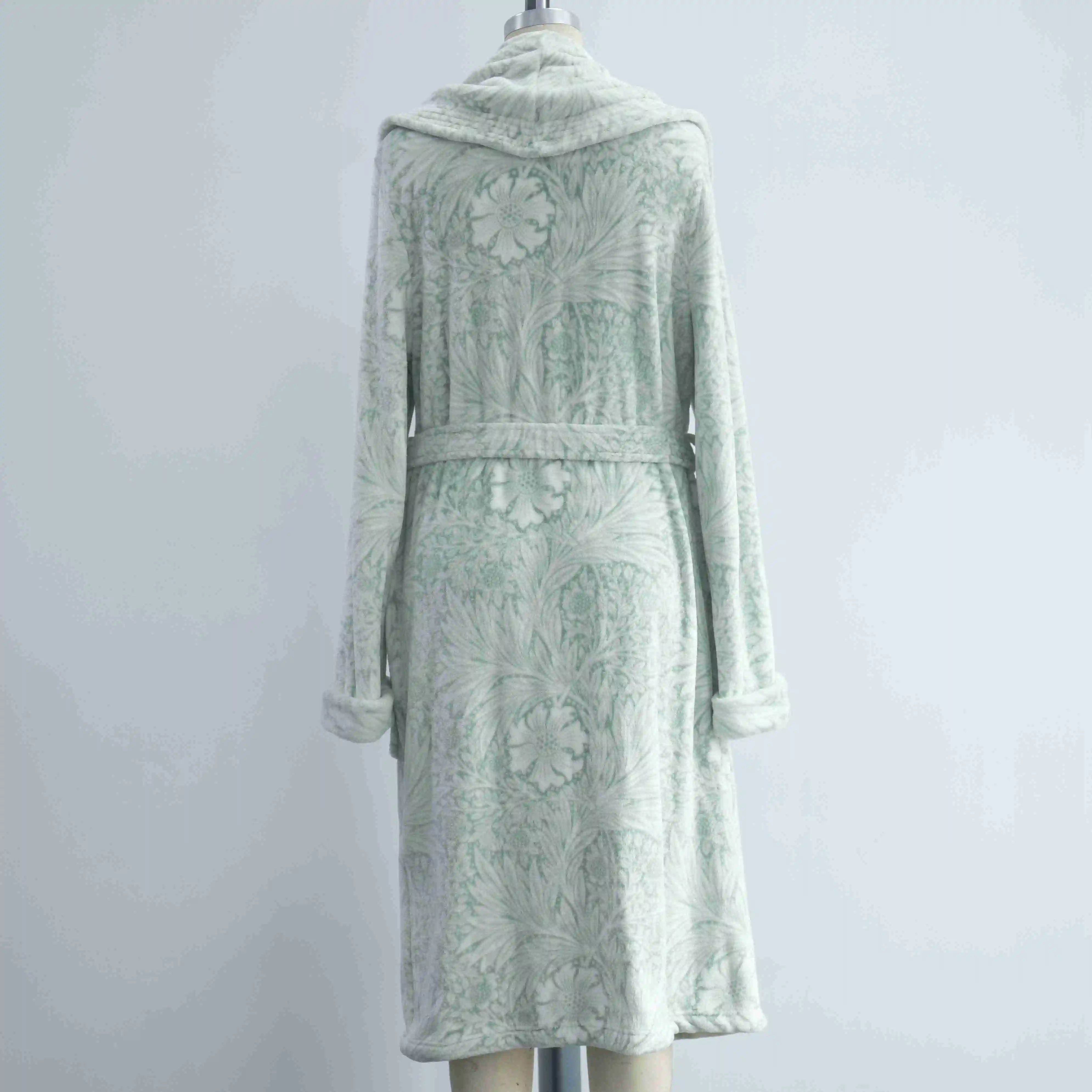 Factory Wholesale Proper Price Spa Robe Fluffy Ribbed Cotton Women Robe ...