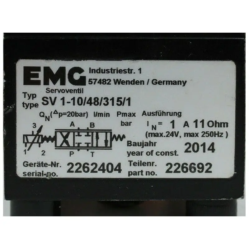 Emg Servo Valve Sv1-10/8/315/6 Sv1-10/8/120/6 Sv1-10/16/120/6 Sv1-10/32 ... Emg Servo Valve Sv1-10/8/315/6 Sv1-10/8/120/6 Sv1-10/16/120/6 Sv1-10/32 ...