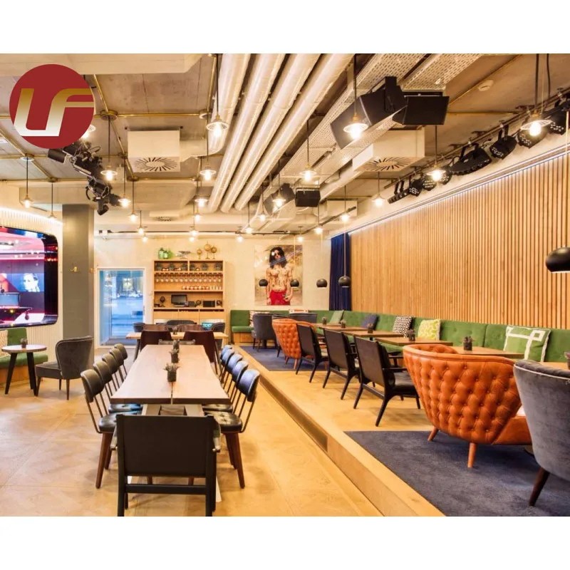 Modern Commercial Coffee Shop Cafe Table And Chairs Booth Seating Sofa ...