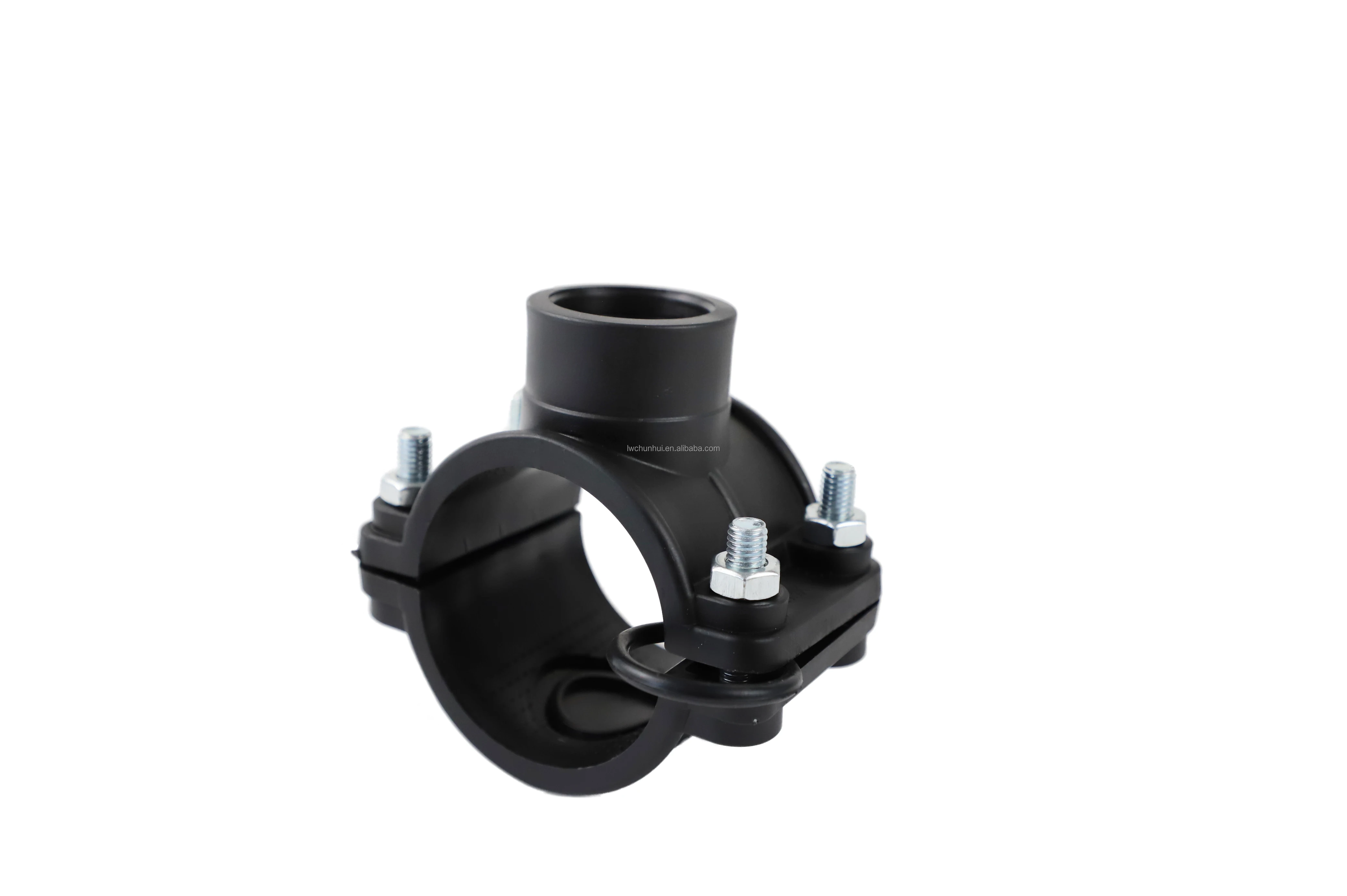 PP PE PVC Saddle Clamp Fittings for HDPE Pipe in Farm Irrigation System