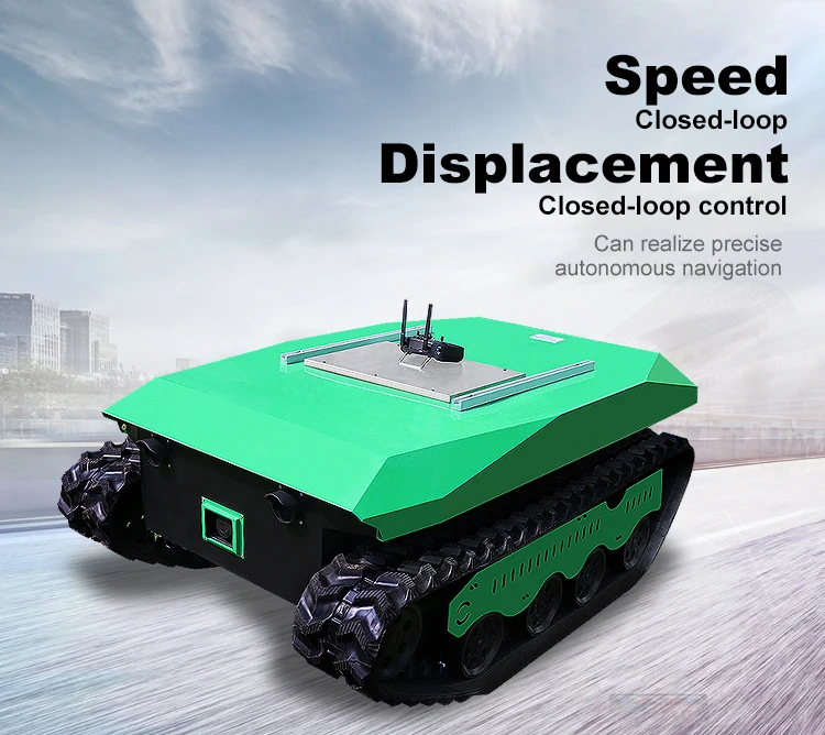 700kg Payload Stair Climber Rubber Track Robot Tank Chassis