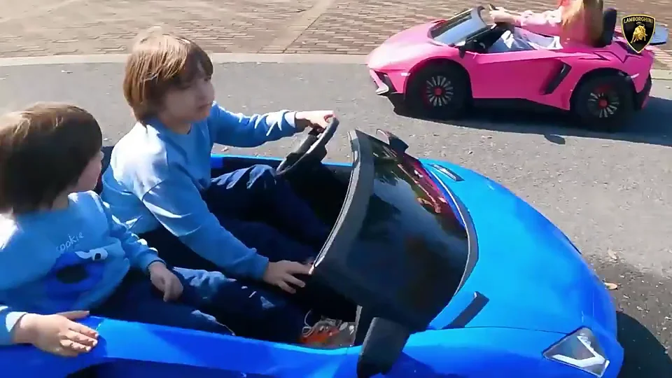 24v Licensed Lamborghini Aventador Sv Two-seat Electric Kids Car Parent ...
