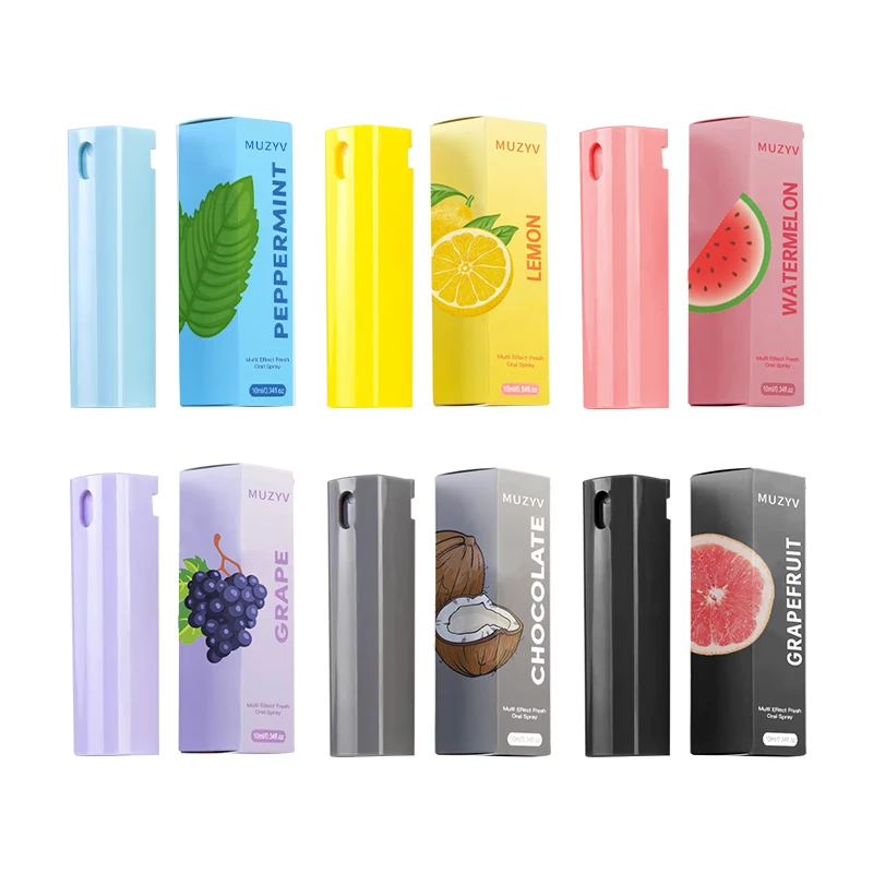 Fresh Breath Spray Fruit-Flavored Oral Spray Freshener Compact Portable ...