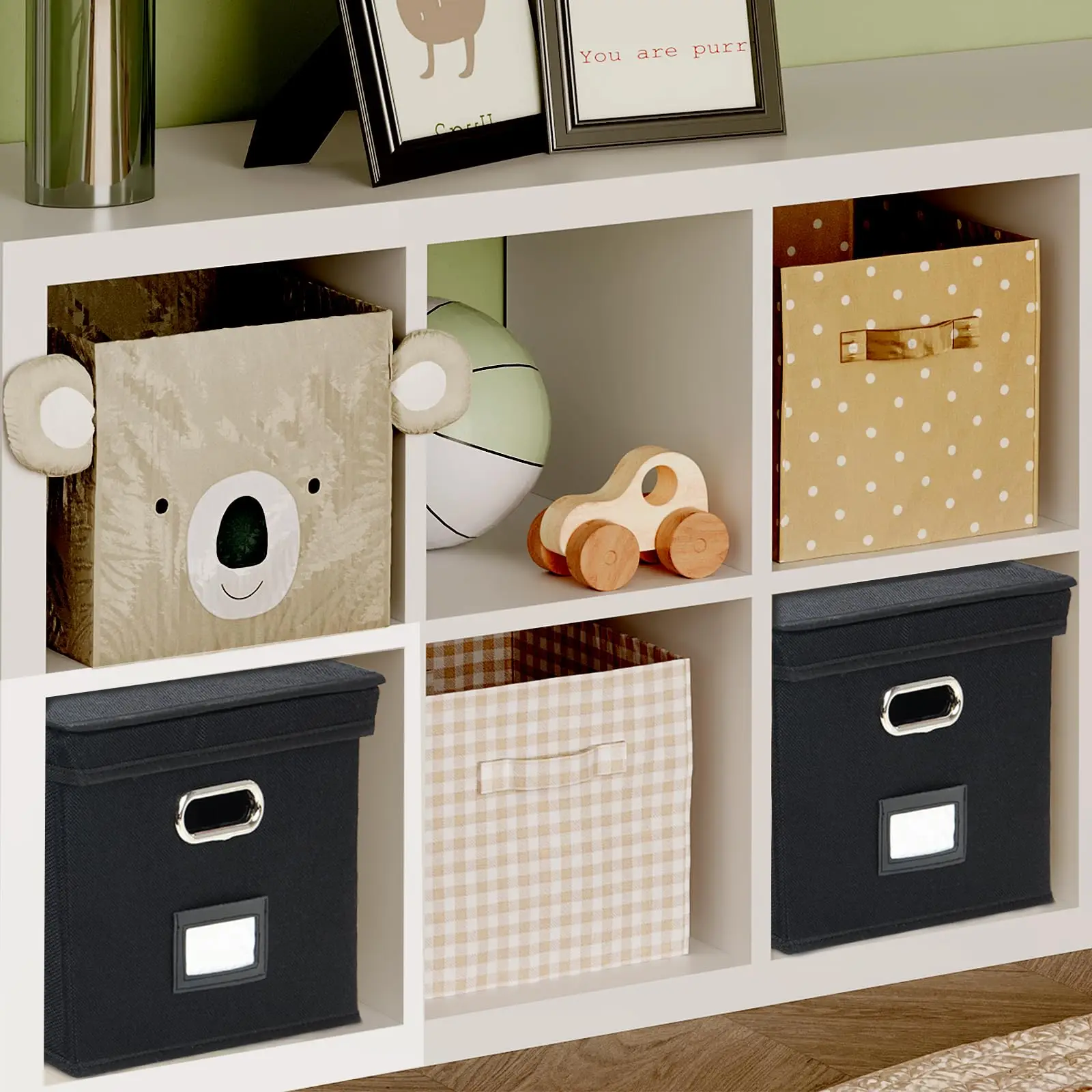 Black Heavy Duty Foldable Office Desk File Folders Document Organizer ...