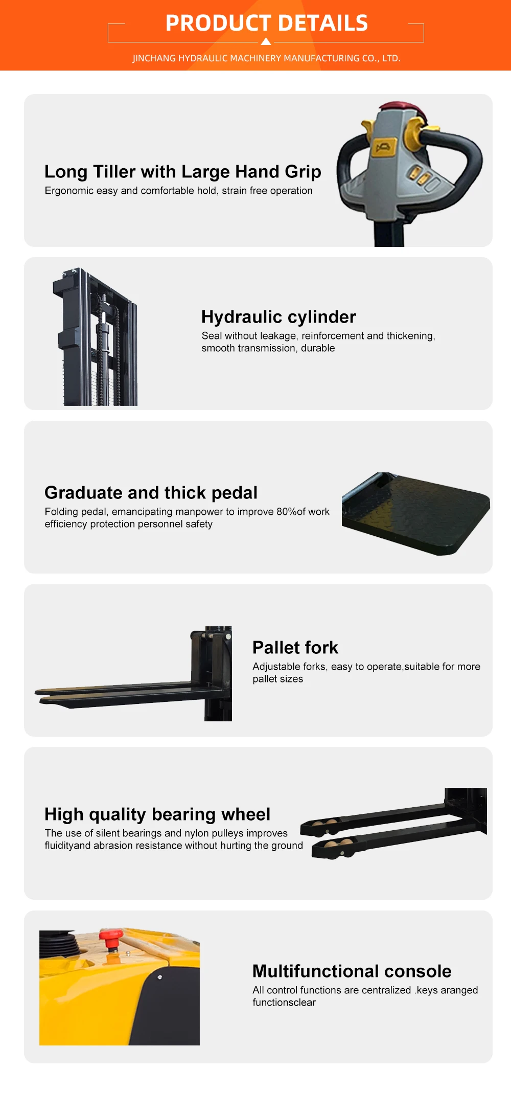 2ton 2M Full Electric Pallet Stacker Electric Forklift Stand Drive Full ...