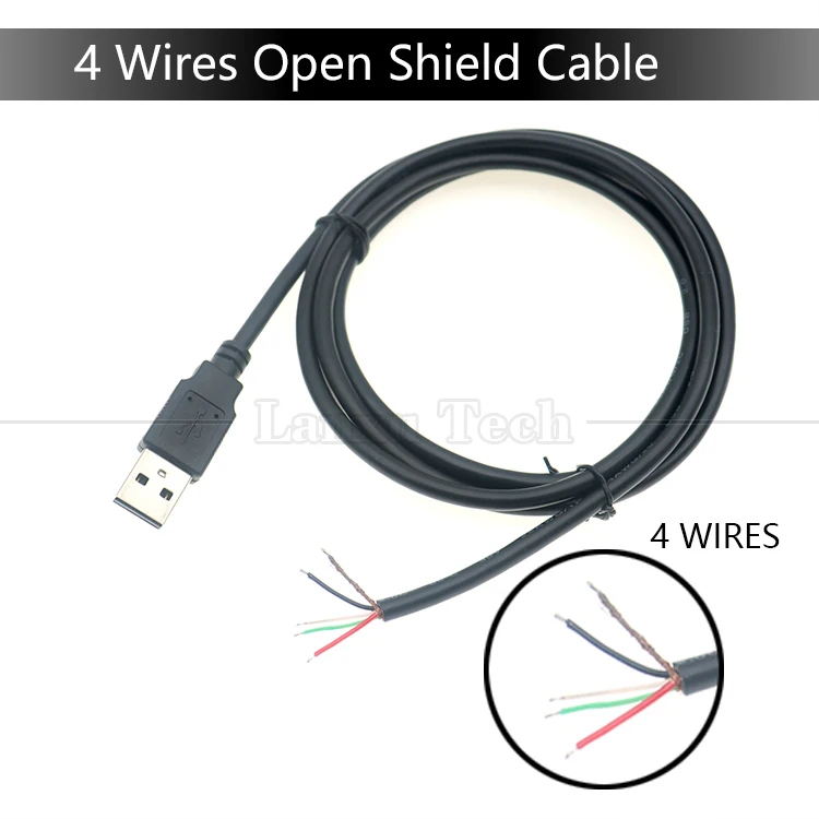 Diy Usb 2.0 Type A Male Connector To Open Stripped Bare Wires End Pigtail Power Cable For 5v Led ...