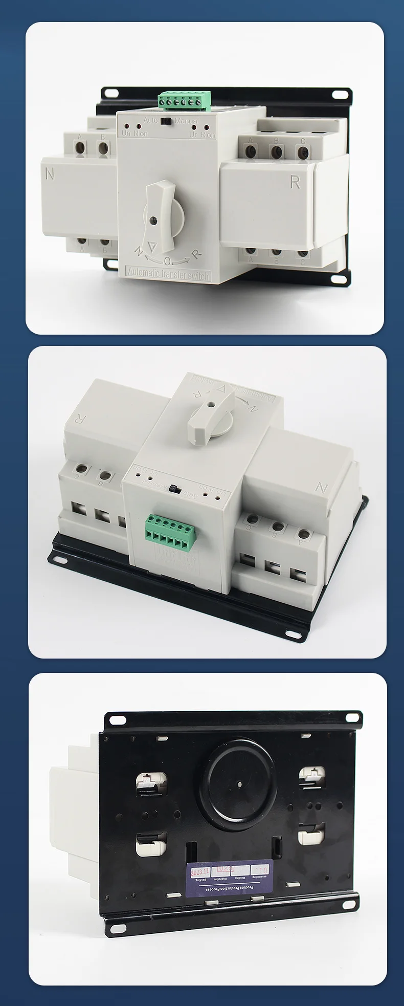 3 Pole Pc Class Ats 3phase 63a 3p Static Power Automatic Transfer ...