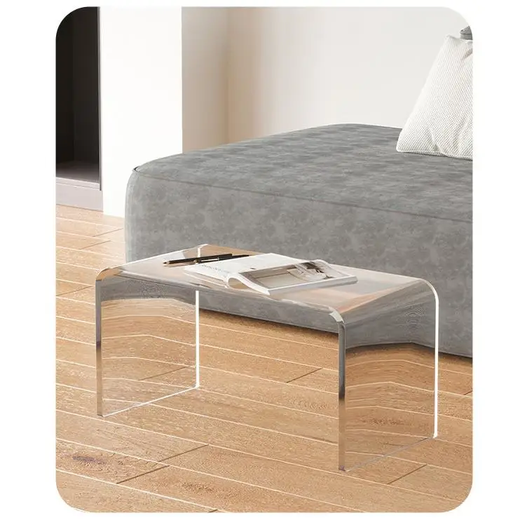 Modern Luxury Acrylic Coffee Table Transparent Clear View Stylish ...