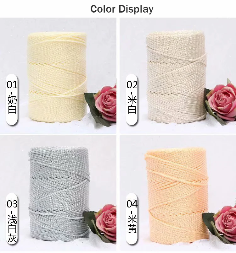 Light Viscose Ice Rope 3mm - Versatile Knitting Yarn