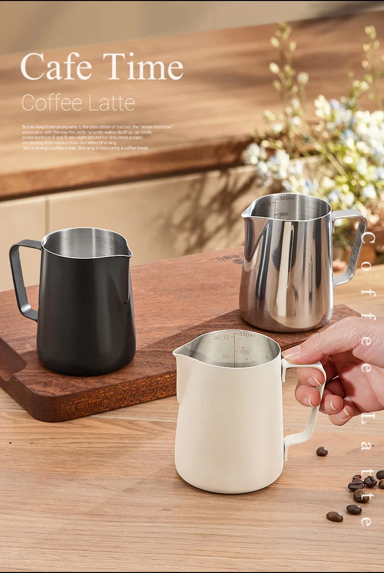 Custom Private Label Milk Steaming Pitchers Stainless Steel Coffee ...