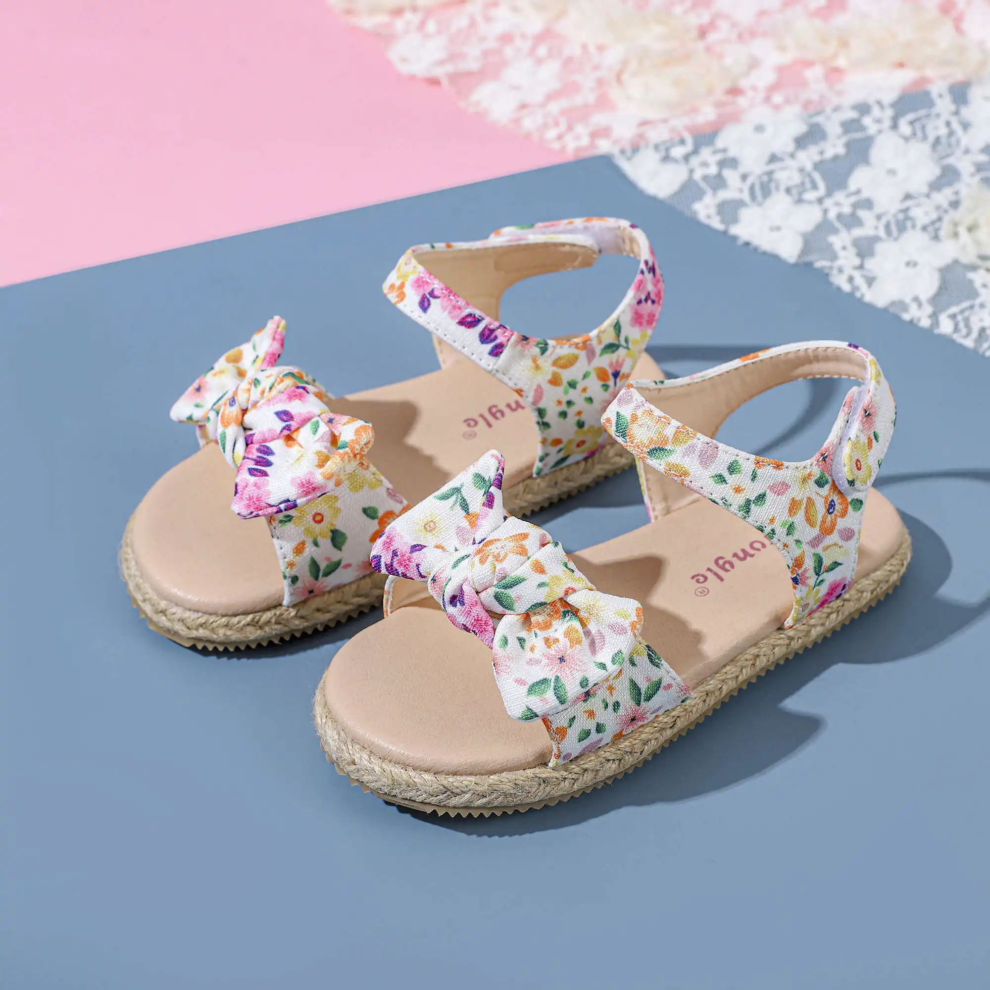 New Listing Blue Pink Rubber Sole Mesh Design Comfortable Girl Shoes ...