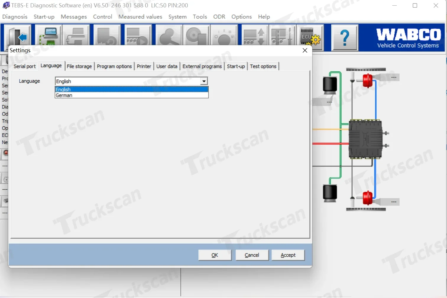 For Wabco Truck Scanner Diagnostic Kit (wdi) Wabco Trailer Wabco Heavy ...