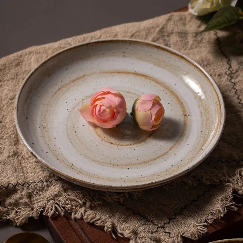 Japanese Style Coarse Pottery Restaurant Disc Ceramic Bowl Specialty ...