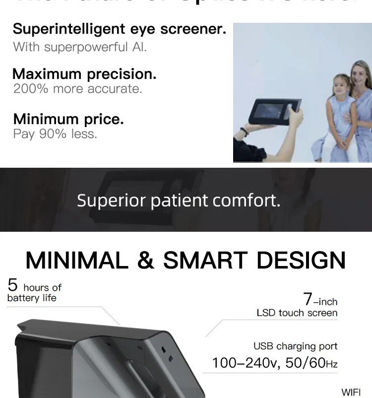 Optical Superintelligent Eye Screener - 7 Inch LCD Touch Screen