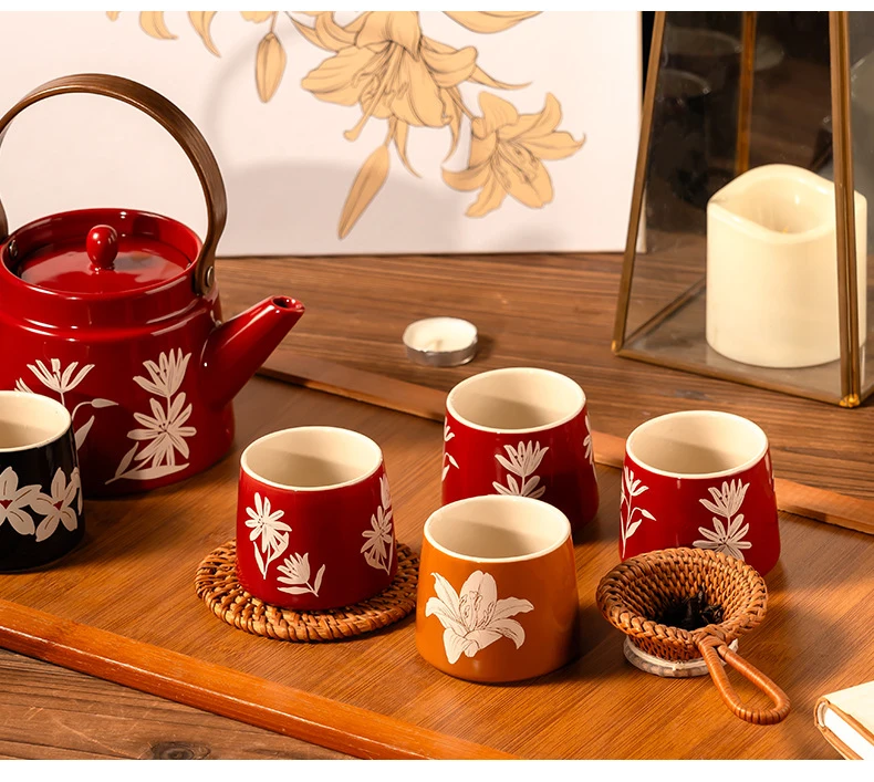 Chinese Tea Set Ceramic Teapot and Cup Set Afternoon Tea Set Luxury ...