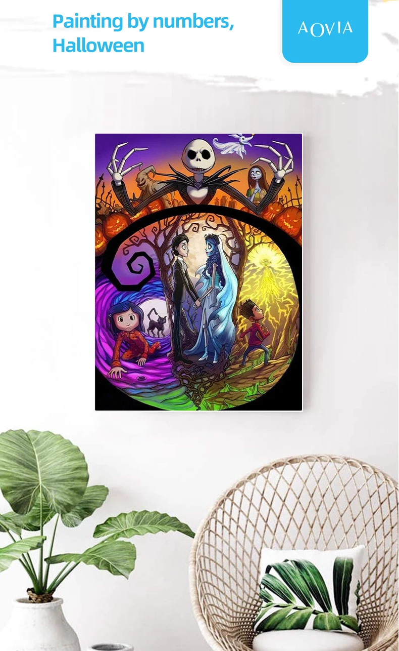 Paint By Numbers Halloween Diy Paint By Numbers Kits Halloween Diy ...