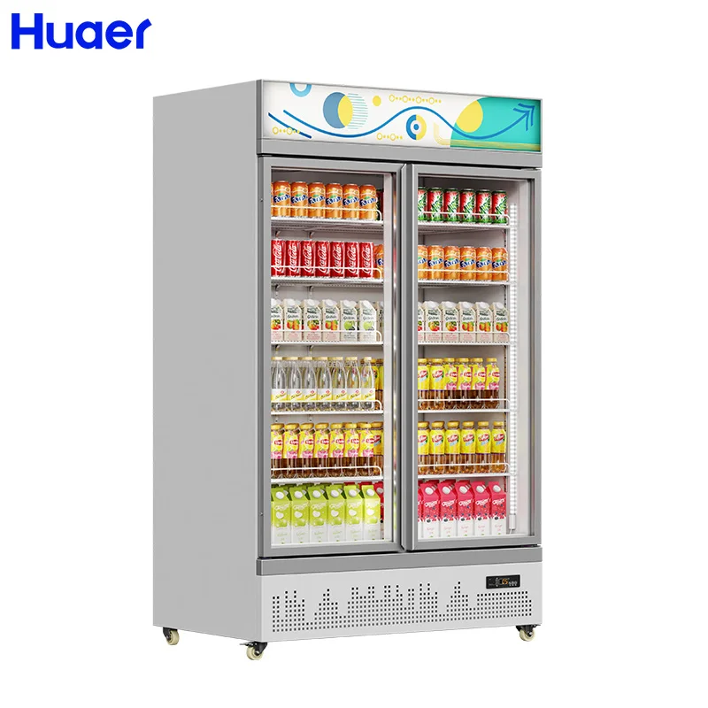 upright fridges double door beverage refrigeration colddrink fridge for ...