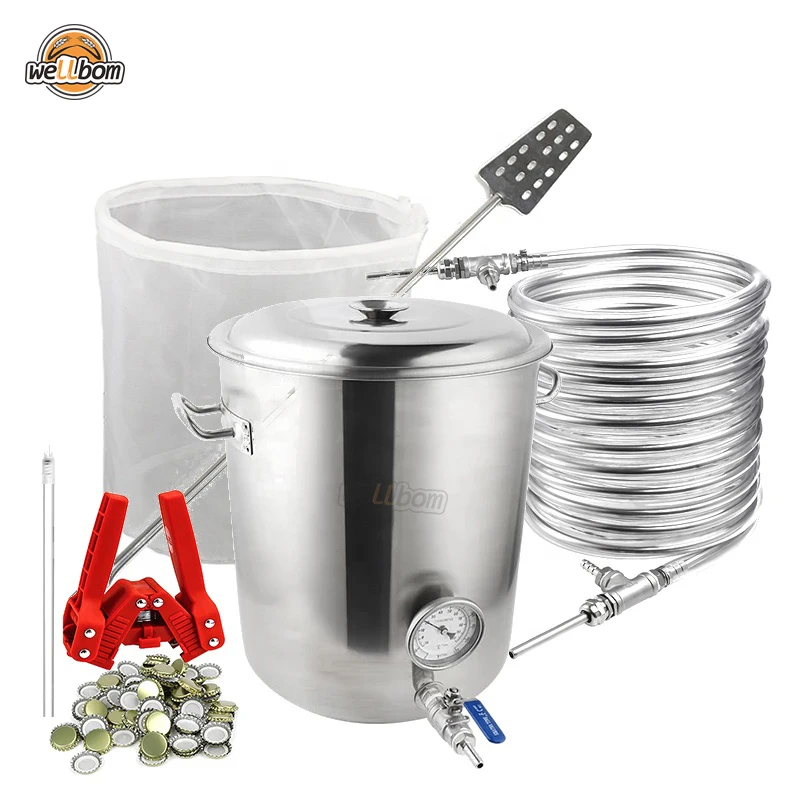 Home Brew Pot Brew Kettle Set For Beer Brewing Cooking And Boiling ...