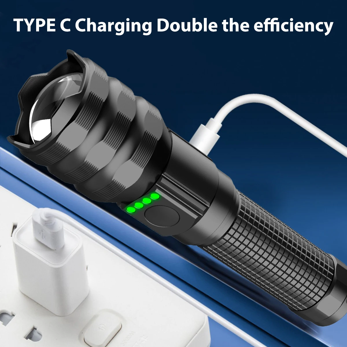 Ultra-bright Long Beam 1km Rechargeable Lithium Battery Led Tactical ...