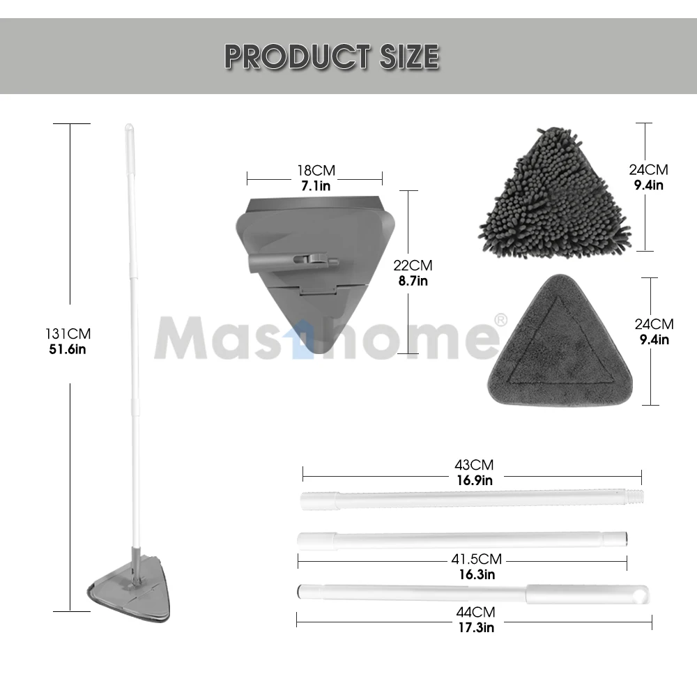 Alibaba.com: Masthome 2-in-1 squeegee mop with 360° rotation and ...